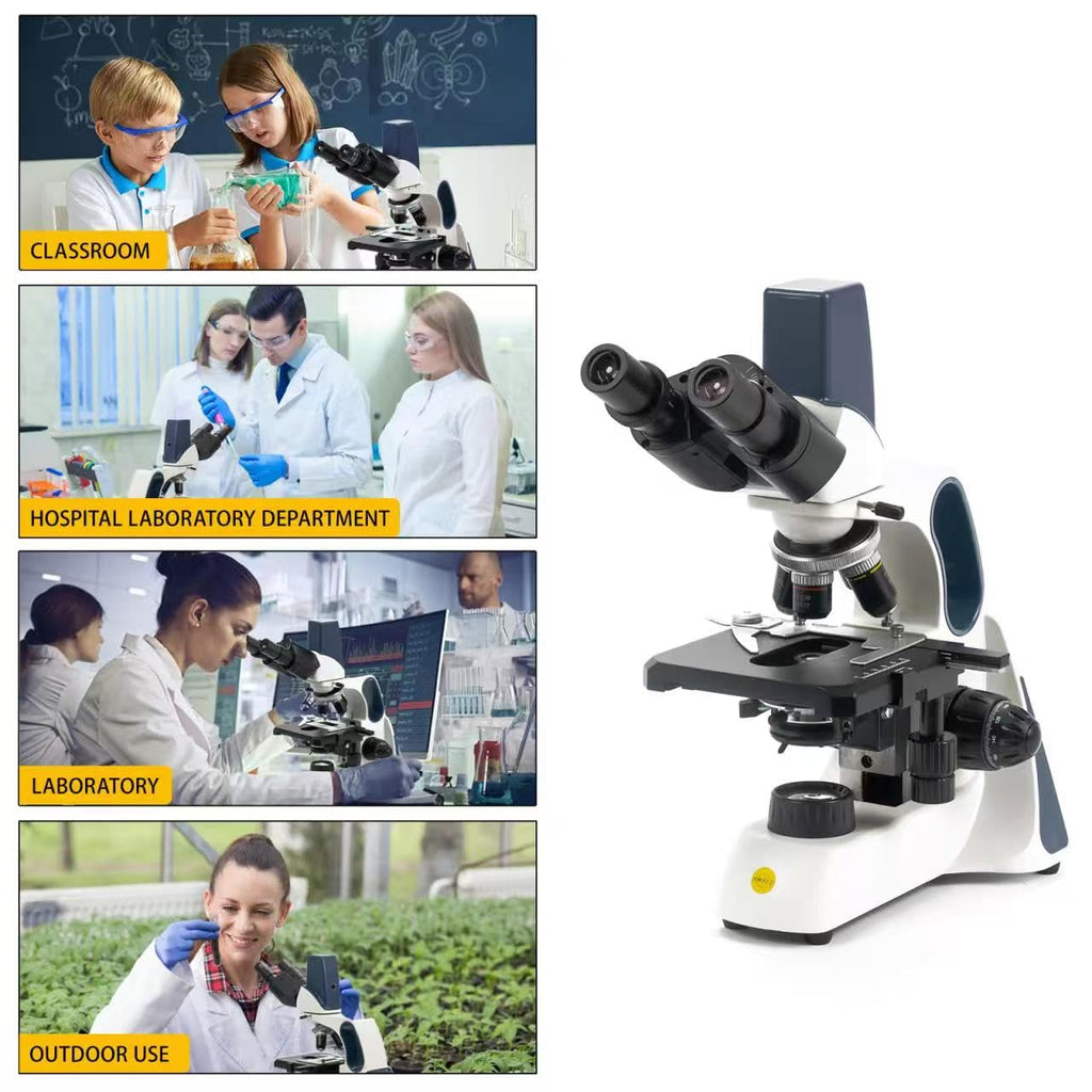 Swift SW400 Compound Binocular Microscope, 40X-2500X Magnification, In ...