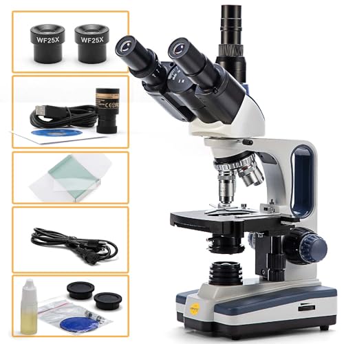 SWIFT Trinocular Compound Microscope SW350T,40X-2500X Magnification,Si ...