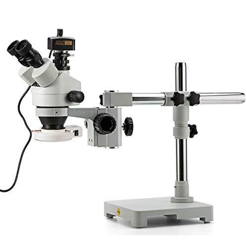 SWIFT S7 Trinocular Stereo Microscope 7X-45X Bundle with 20MP Microsco ...
