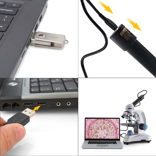 SWIFT S7 7X-45X Trinocular Stereo Microscope with 5MP Digital Camera f ...