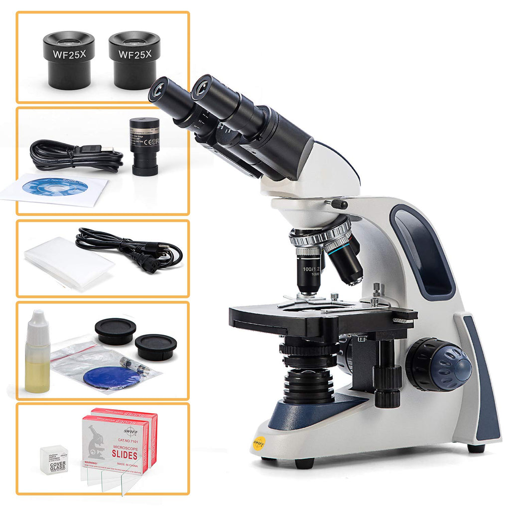 Swift SW380B 40X-2500X Magnification, Research-Grade Binocular Compoun ...