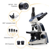 Swift SW380T 40X-2500X Research-Grade Trinocular Compound Lab Microsco ...
